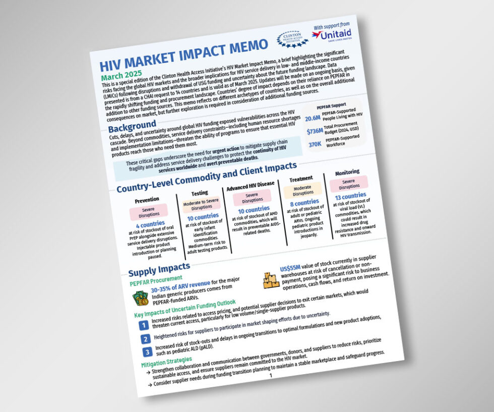 2025 HIV Market Impact Memo - Clinton Health Access Initiative